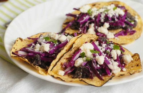 Black bean tacos with garlic red cabbage slaw - Alisons Allspice