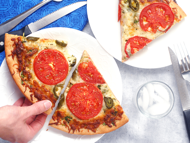 Spicy Cilantro Jalapeno Tomato Pizza - Alisons Allspice