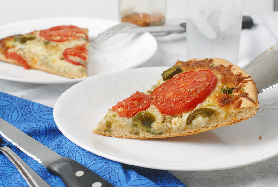 Spicy Cilantro Jalapeno Tomato Pizza - Alisons Allspice