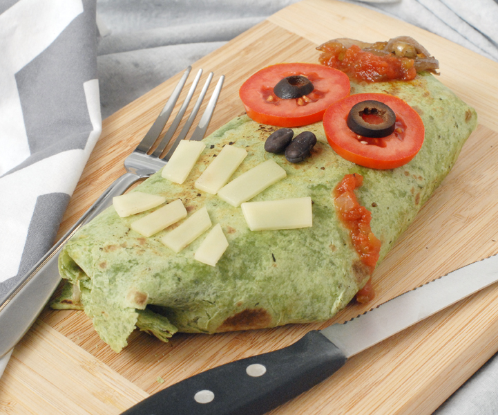 Halloween Zombie Burritos on Spinach Wraps - Alisons Allspice
