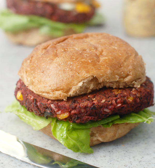 Vegan Black Bean Beet Veggie Burgers - Alisons Allspice