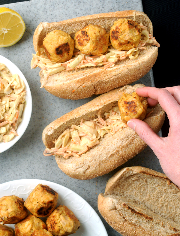Tuna Meatball Poboy Sandwiches - Alisons Allspice