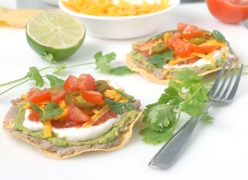 7 Layer Dip Bean Tostadas - Alisons Allspice