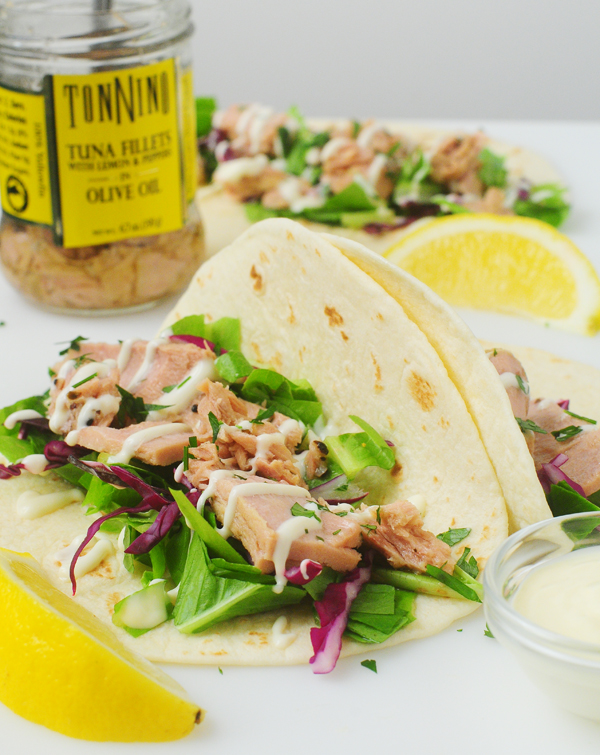 Creamy Lemon Pepper Tuna Tacos - Alisons Allspice