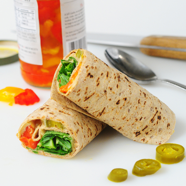 Easy Hummus and Pickled Pepper Wraps - Alisons Allspice