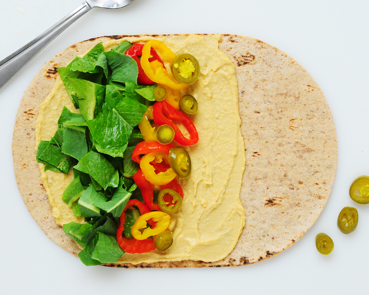 Easy Hummus and Pickled Pepper Wraps - Alisons Allspice