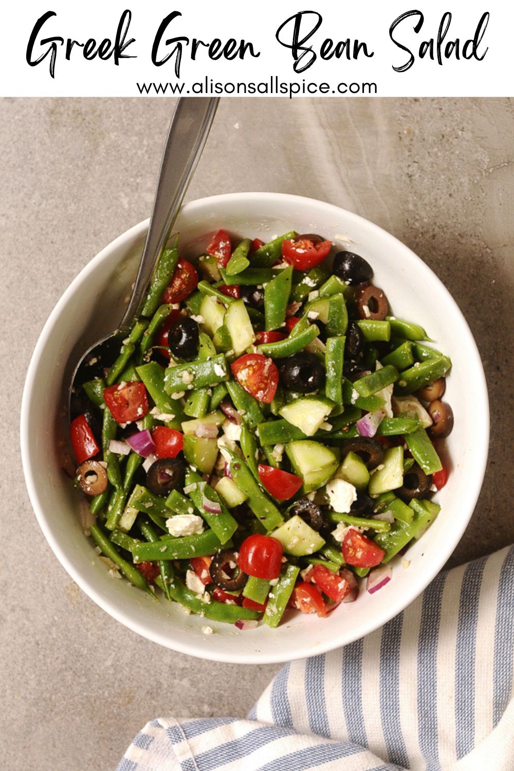 Greek Green Bean Salad - Alisons Allspice