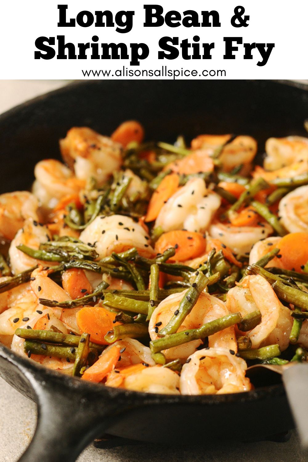 Long Bean and Shrimp Stir Fry - Alisons Allspice